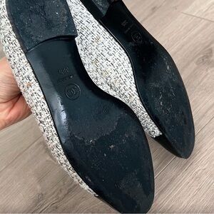 CHANEL | Shoes | Chanel Tweed Leather Loafers With Chanel Charms Size ...
